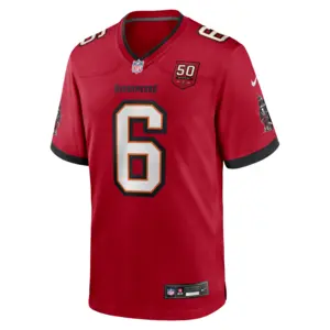 Nike Baker Mayfield Tampa Bay Buccaneers 50th Anniversary Nfl Game Jersey - Red