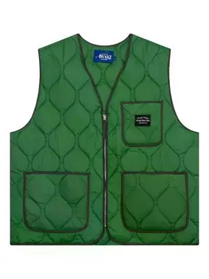 AWAKE NY Quilted Diamond-pattern Vest - Green