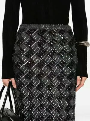 P.a.r.o.s.h Sequin-embellished Geometric Pattern Skirt