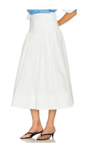 HELSA Midi Wrap Skirt In Tech Poplin