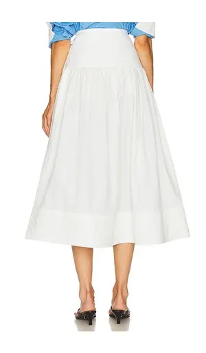 HELSA Midi Wrap Skirt In Tech Poplin