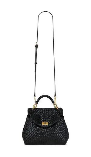 Jw Pei Lucia Classic Top Handle Woven Bag - Black