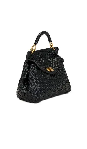 Jw Pei Lucia Classic Top Handle Woven Bag - Black