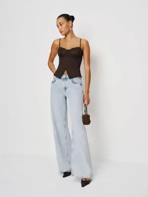 REFORMATION Italiana Top - Brown