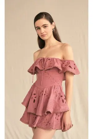 Saylor Megara Off-the-shoulder Romper