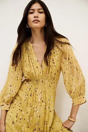 Ba&sh Karla Midi Dress - Yellow