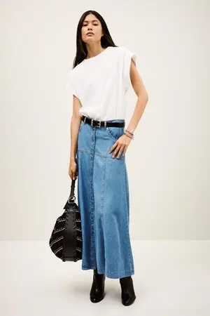 Ba&sh Laddie Flared Long Skirt