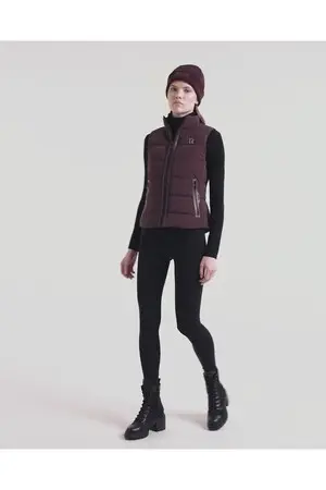 Rudsak Fitted Down Puffer Vest - Burgundy