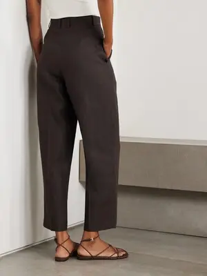 Loro Piana Rodger Pleated Linen Straight-leg Pants