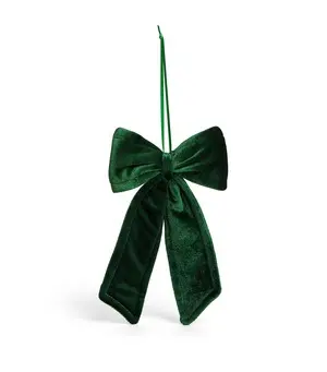 LUXURY GARLAND Mini Velvet Bow Tree Decoration - Green