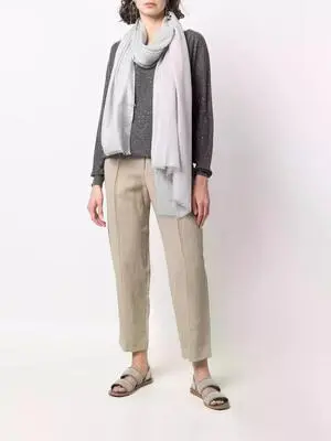 Brunello Cucinelli Fringed-edge Scarf - Grey