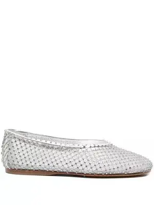 FORTE_FORTE Crystal-mesh Ballet Flats - Silver