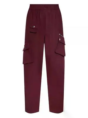 GANNI Elasticated-waistband Jeans - Red
