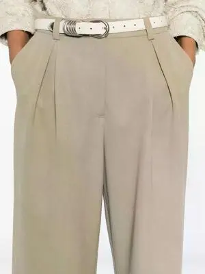 Patrizia Pepe Pleated Wide-leg Trousers