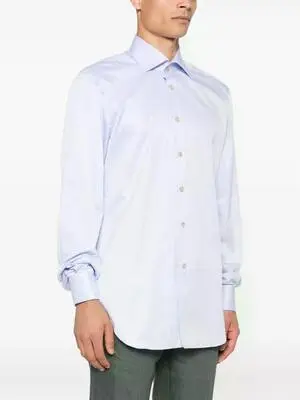 Kiton Long-sleeve Button-down Shirt - Blue