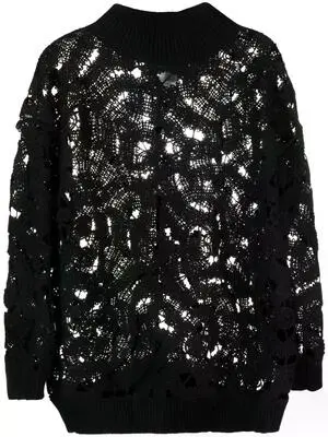 Fabiana Filippi Open Knit Mock Neck Jumper