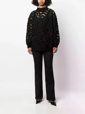 Fabiana Filippi Open Knit Mock Neck Jumper