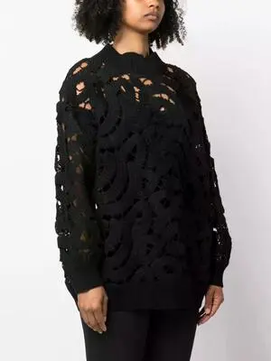 Fabiana Filippi Open Knit Mock Neck Jumper