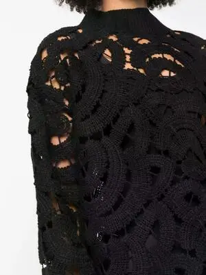 Fabiana Filippi Open Knit Mock Neck Jumper