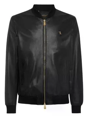 BILLIONAIRE Leather Bomber Jacket
