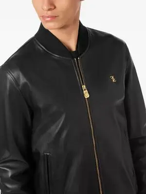 BILLIONAIRE Leather Bomber Jacket