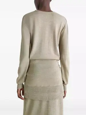 LEMAIRE Trompe L'oeil Wool Jumper - Neutrals