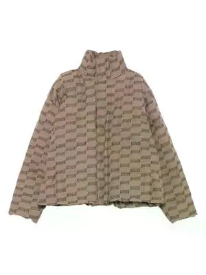 Balenciaga Logo-pattern Quilted Padded Jacket