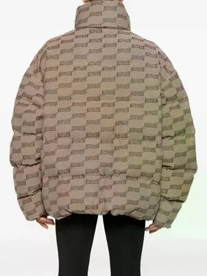 Balenciaga Logo-pattern Quilted Padded Jacket