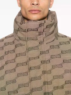 Balenciaga Logo-pattern Quilted Padded Jacket