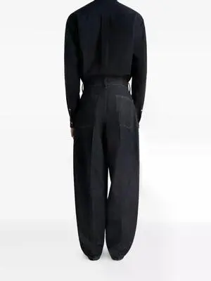 LEMAIRE Maxi Barrel Patch-pockets Trousers - Blue