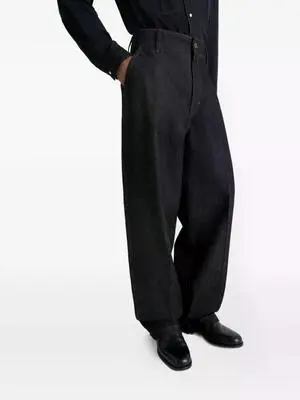LEMAIRE Maxi Barrel Patch-pockets Trousers - Blue