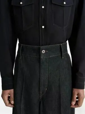 LEMAIRE Maxi Barrel Patch-pockets Trousers - Blue