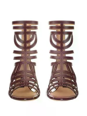 SERGIO ROSSI 50mm Leather Cut-out Sandals