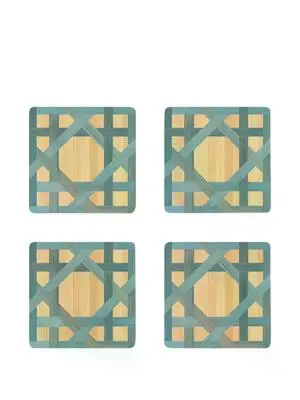 HESTIALIVING Epoch Square Lattice Coasters - Neutrals