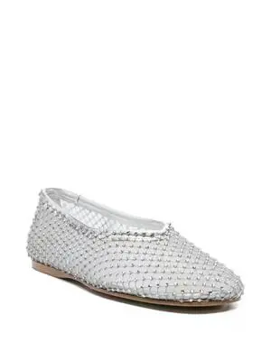 FORTE_FORTE Crystal-mesh Ballerina Flats - Silver