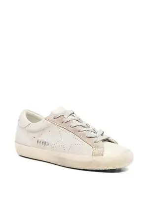 GOLDEN GOOSE Suede Low-top Sneakers - Silver