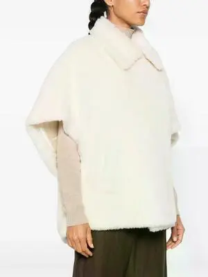 Max Mara Tebe Fleece Wool-blend Cape