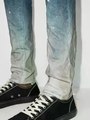 PURPLE BRAND Paint Splatter Straight-leg Jeans