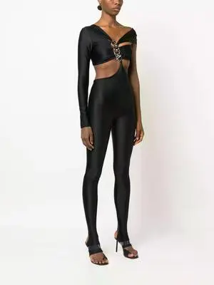 Gcds Logo-chain One-shoulder Jumpsuit