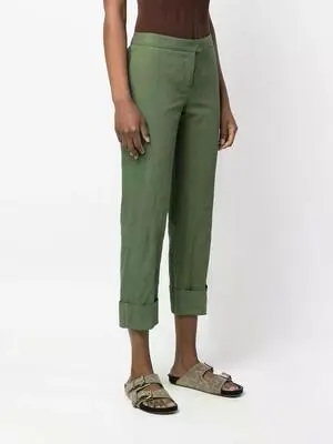 Fabiana Filippi Concealed Front-fastening Trousers - Green