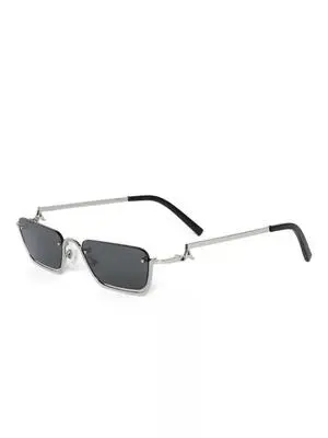 Manière De Voir Rectangular Rimless Sunglasses - Silver