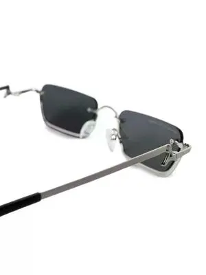 Manière De Voir Rectangular Rimless Sunglasses - Silver