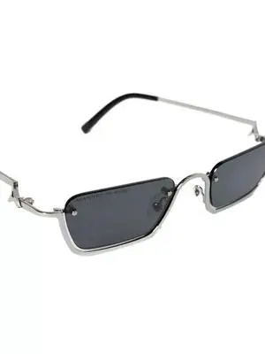 Manière De Voir Rectangular Rimless Sunglasses - Silver