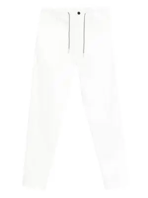 Eleventy Drawstring Cotton-blend Trousers - White