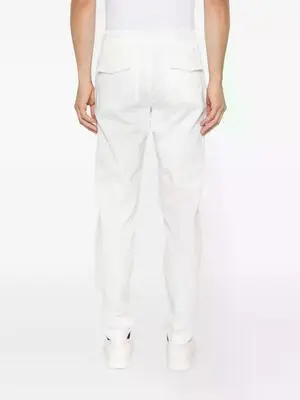 Eleventy Drawstring Cotton-blend Trousers - White