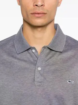Paul & Shark Logo-embroidered Cotton Polo Shirt - Grey