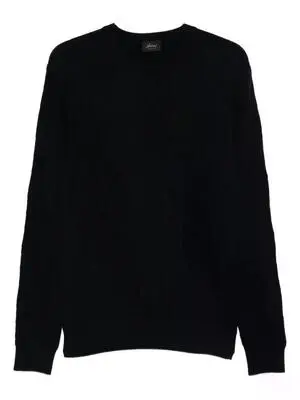 Brioni Ribbed Wool-cashmere Blend Sweater