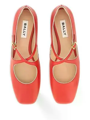 Bally Beliska Leather Ballet Flats - Red