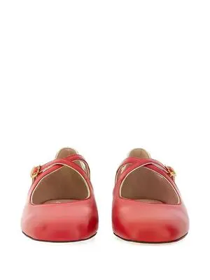 Bally Beliska Leather Ballet Flats - Red