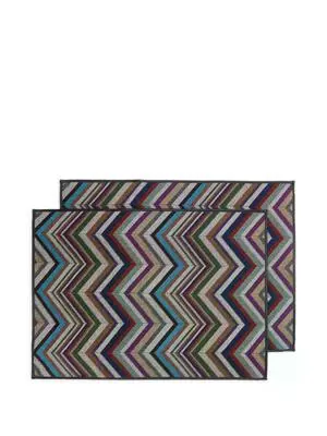 Missoni Zigzag-pattern Placemats - Multicolour